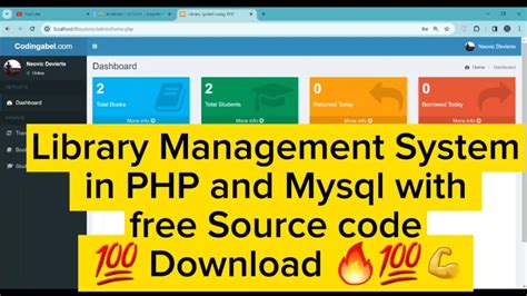 library management system in php and mysql with free source code 💯 download 🔥💪 youtube