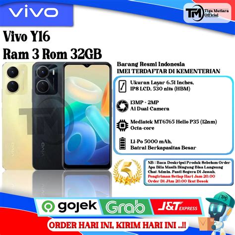 Jual Vivo Y Ram Gb Gb Rom Gb Gb Segel Original Bergaransi Resmi Shopee Indonesia
