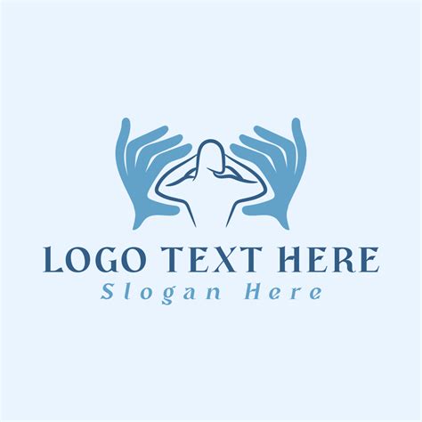Blue Hands Massage Logo Brandcrowd Logo Maker