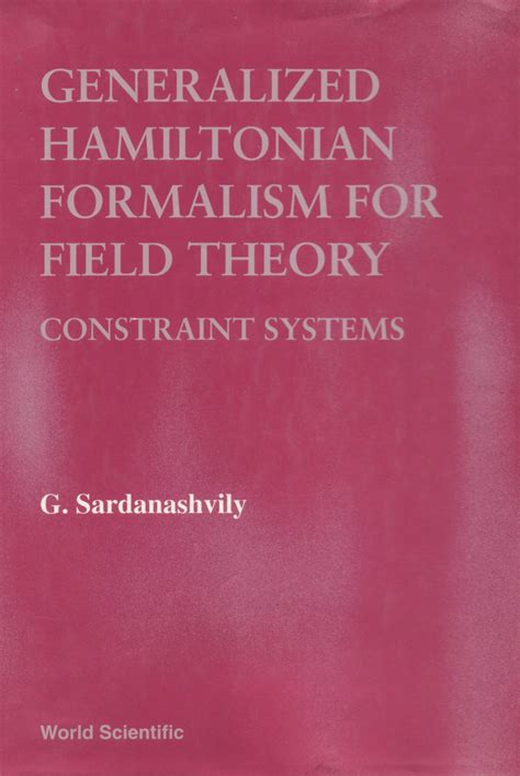 Pdf Generalized Hamiltonian Formalism For Field Theory