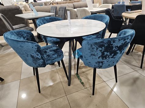 Купить стол Dikline Sfc110 D1100 стекло оптивайт белый мрамор подстолье черное опоры черные 00