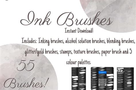 Procreate Alcohol Ink Brushes X 55 Brush Galaxy