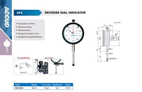 REVERSE DIAL INDICATOR ACCUD