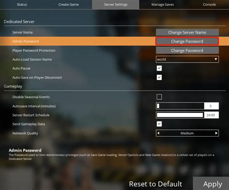 How To Reset Or Change The Satisfactory Admin Password Shockbyte