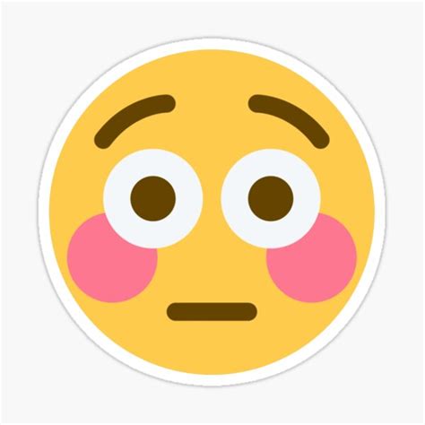 Discord Flushed Emoji Sticker By Mangacrazy Redbubble Hot Sex Picture