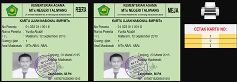 Aplikasi Kartu Peserta Ujian Dan Denah Tempat Duduk Dengan Foto Dinamis Plus Hf Blog