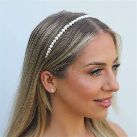 Freshwater Pearl Metal Headband Bridal Kiri And Belle