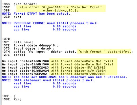 Proc Format With Conditions Sas Support Communities
