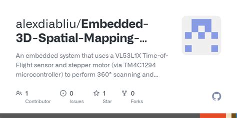 Github Alexdiabliuembedded 3d Spatial Mapping System An Embedded System That Uses A Vl53l1x