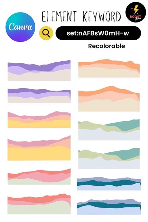 Canva Element Keyword Curvy Frame Recolorable Canva Element Keyword Curvy Frame Recolorable