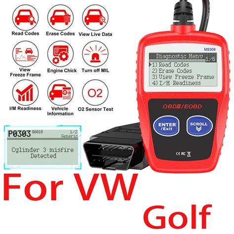 Can Bus Obd2 Ii Car Code Reader Scanner Diagnostic Tool Ms 309 For Golf Uk Stock £2199