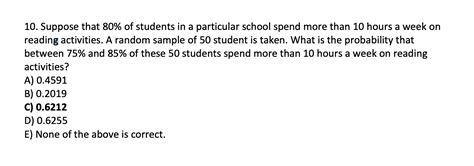 Solved 10 Suppose That 80 Of Babes In A Particular Chegg Com