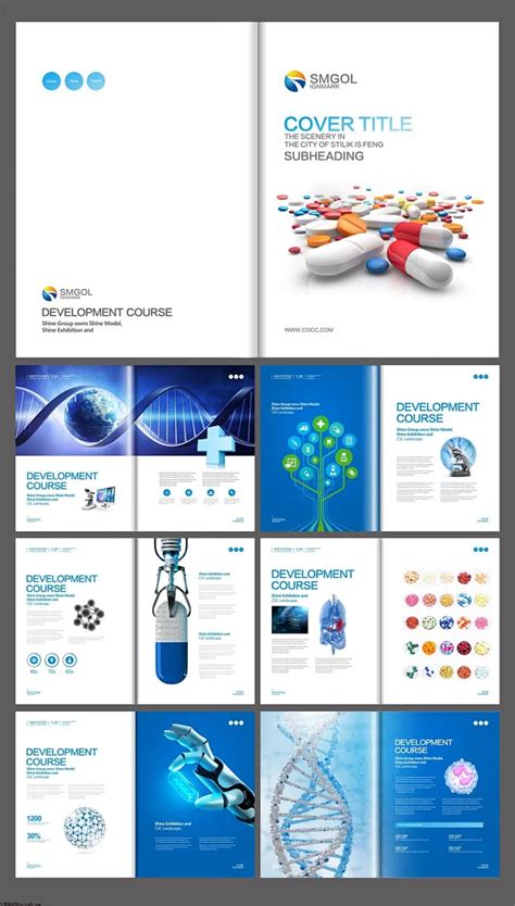 医疗生物分子基因链细胞科技画册 6cdr格式20221016 设计素材 比图素材网 花瓣网