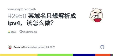 某域名只想解析成ipv 该怎么做 vernesong OpenClash Discussion GitHub