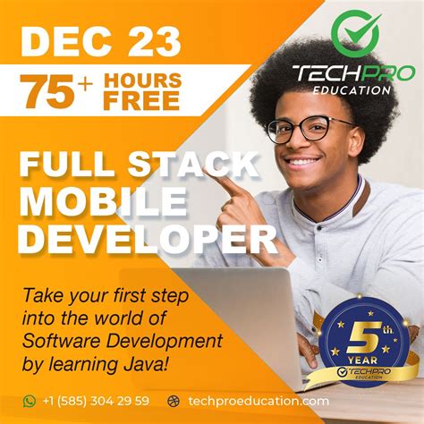 Techpro Education On Linkedin Bootcamp Mobile Developer Onlinecourse Career Fullstack