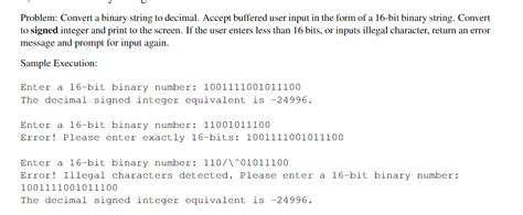 Solved Problem Convert A Binary String To Decimal Accept