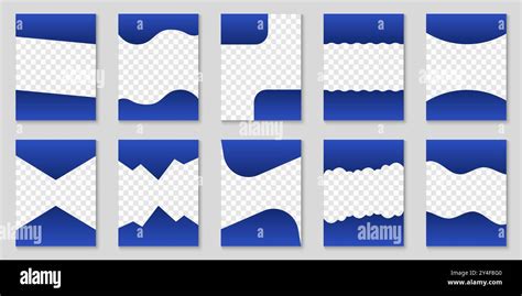 Set Of Separator Shapes For Website Abstract Curve Lines Wave Frame For Web Page Template