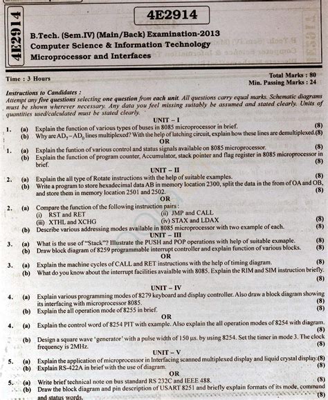 RTU Question Papers Semester CS IT E AglaSem Institutes