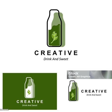 말차 음료 또는 말차 디저트로 만든 녹색 식물 말차 로고의 벡터 일러스트레이션 녹차 디자인 0명에 대한 스톡 벡터 아트 및 기타