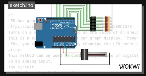 Led Bar Graph Wokwi ESP32 STM32 Arduino Simulator