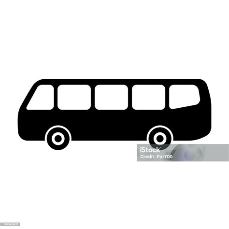 버스 아이콘입니다 블랙 실루엣 측면 보기입니다 벡터 플랫 그래픽 일러스트레이션 흰색 배경의 격리된 개체입니다 격리 작은에 대한