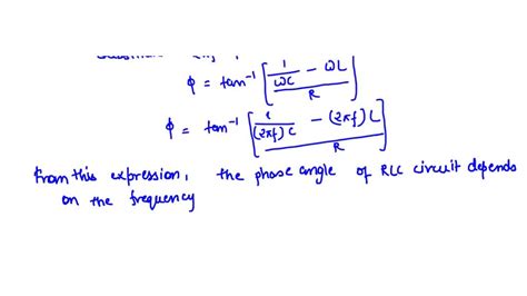 SOLVED A Does The Phase Angle In An RLC Series Circuit Depend On Frequency B What Is The