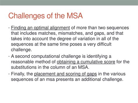 ppt multiple sequence alignment msa powerpoint presentation free