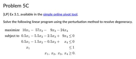 Instructions Solve The Following Linear Programming Chegg