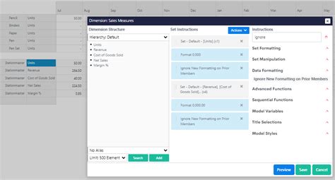 Number Formatting MODLR