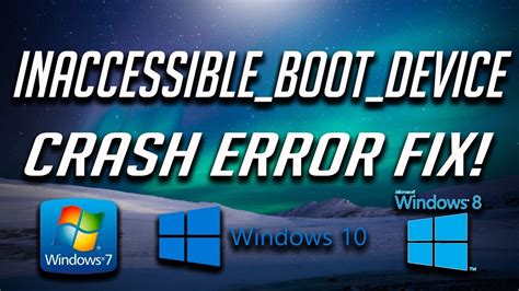 How To Fix INACCESSIBLE BOOT DEVICE In Windows 10 8 7 2021 Solution
