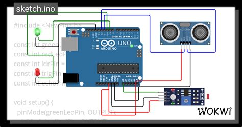 Leds Ultrasonic Ldr Wokwi Esp32 Stm32 Arduino Simulator