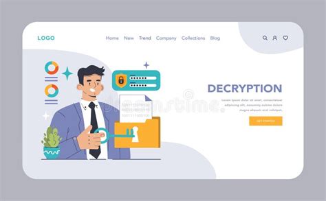 Data Encryption Web Or Landing Stock Vector Illustration Of Encryption Privacy 318533169