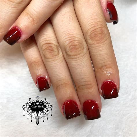 Updated 35 Stunning Red And Black Ombre Nails August 2020