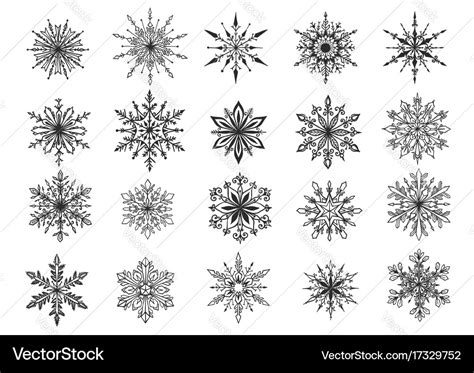 Hand Drawn Snowflake Royalty Free Vector Image