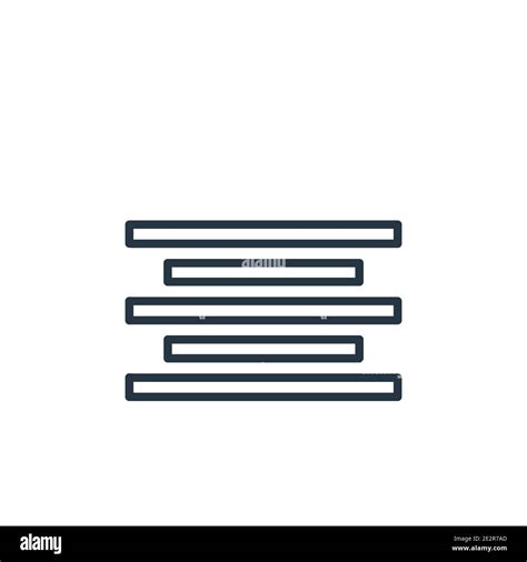 Center Align Outline Vector Icon Thin Line Black Center Align Icon
