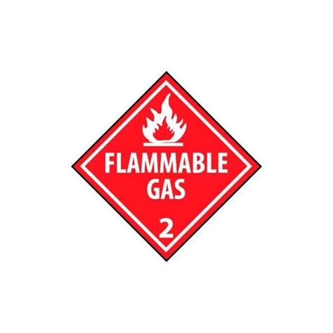 National Marker Co Dot Placard Flammable Gas 2 Dl46p Zoro