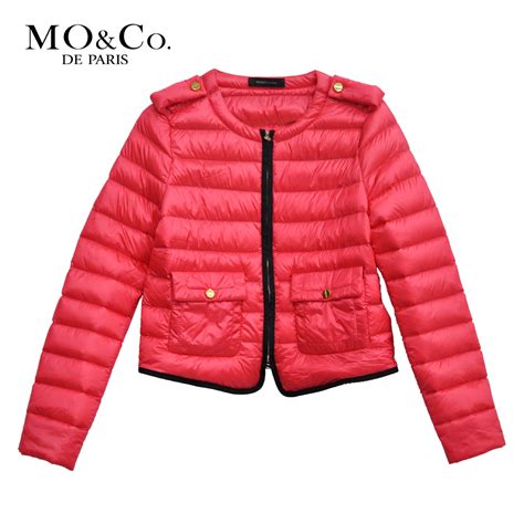 MO Co 摩安珂 女装 M114EIN36欧美风纯色短款女羽绒服moco moco女装集市店