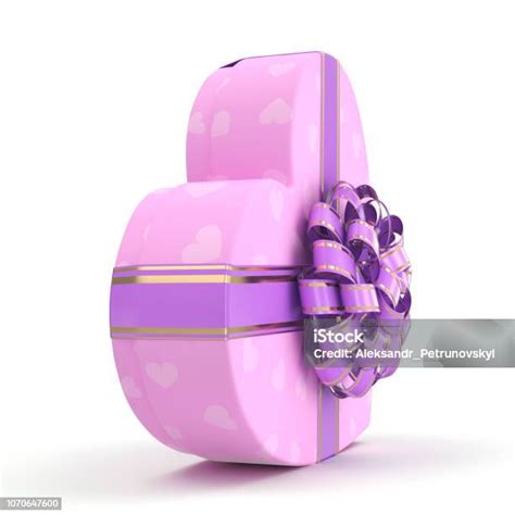 3d 렌더링 핑크 상자 마음 2월에 대한 스톡 사진 및 기타 이미지 2월 공휴일 나비매듭 Istock