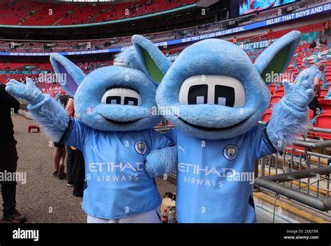 London Uk 25th May 2024 London England Manchester City Mascots