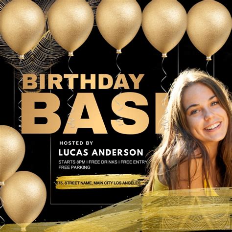 Birthday Bash Template Postermywall
