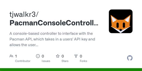 GitHub Tjwalkr PacmanConsoleController A Console Based Controller To Interface With The