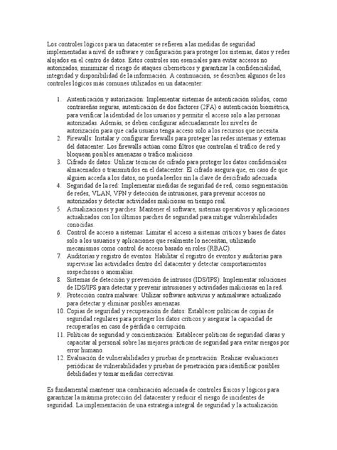 Controles Logicos De Seguridad Pdf La Seguridad Informática Seguridad
