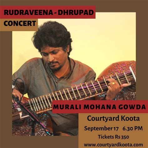 Rudraveena Dhrupad Concert With Murali Mohana Gowda Explocity Guide To Bangalore People