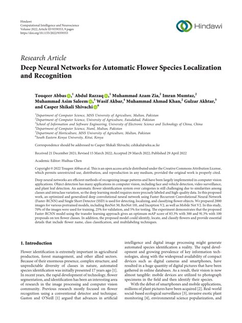 pdf deep neural networks for automatic flower species localization and recognition