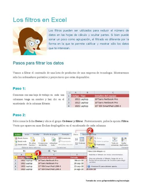 Los Filtros En Excel Descargar Gratis Pdf Hoja De Cálculo Microsoft Excel
