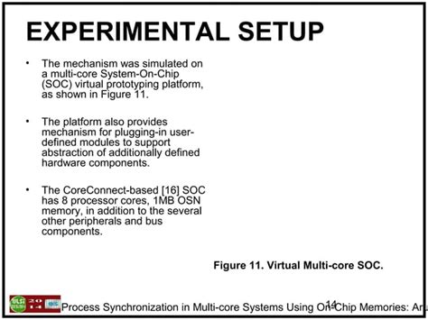 Process Synchronization In Multi Core Systems Using On Chip Memories Ppt