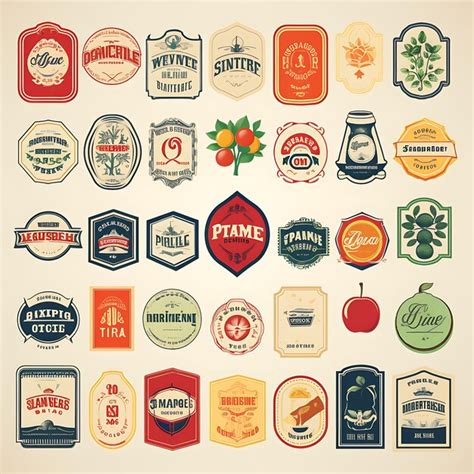 Premium Photo Label Collection Vintage Branding And Aesthetics With A