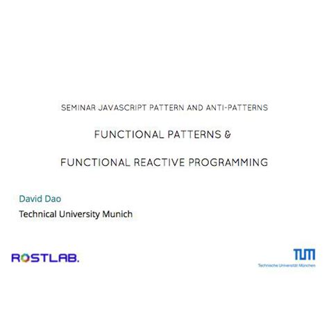 Functional Patterns And Functional Reactive Programming