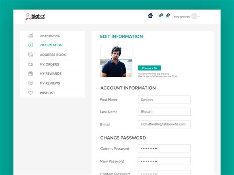 Edit Profile Dashboard By Vinod Singh Edit Profile Profile Website Web Dashboard