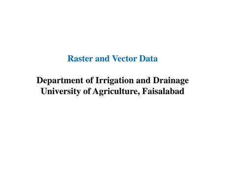 Solution Raster And Vector Data Basics Of Remote Sensing Studypool